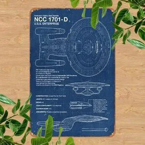 Star Trek | Wall Decor | Star Trek Starship Uss Enterprise Ncc71d 8x12 ...